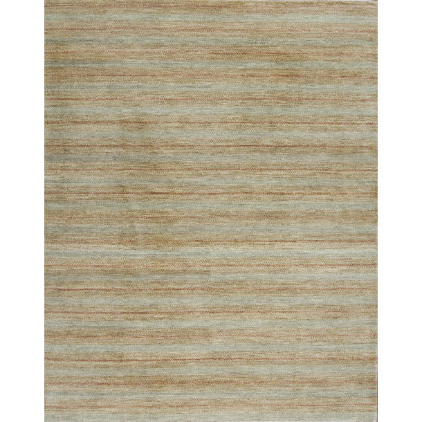 Samad Rugs Textures Hand Knotted Wool Sage/Cream Area Rug | Perigold