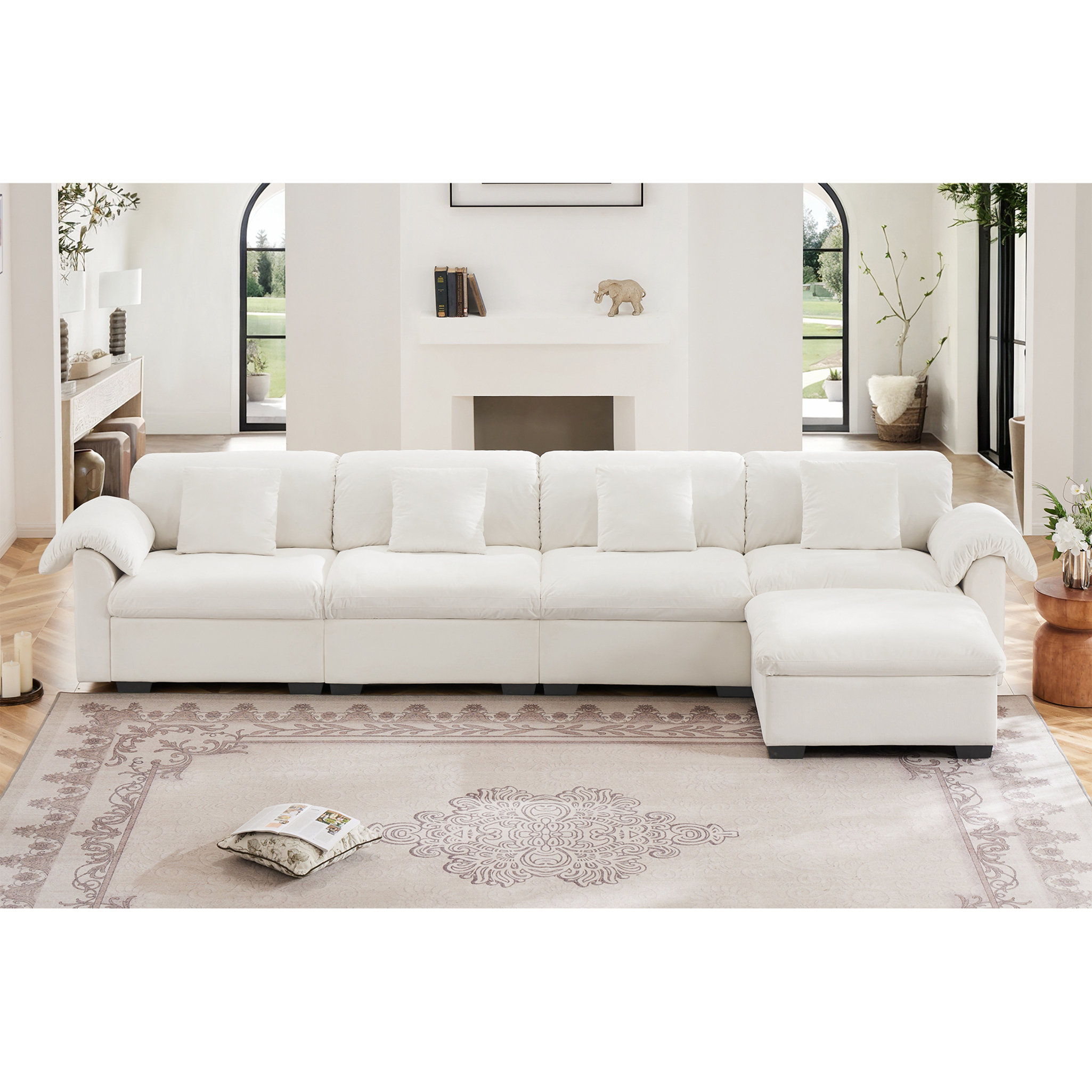 Latitude Run® Extra Large And Long Oversized Sofa, L Shaped Sectional ...