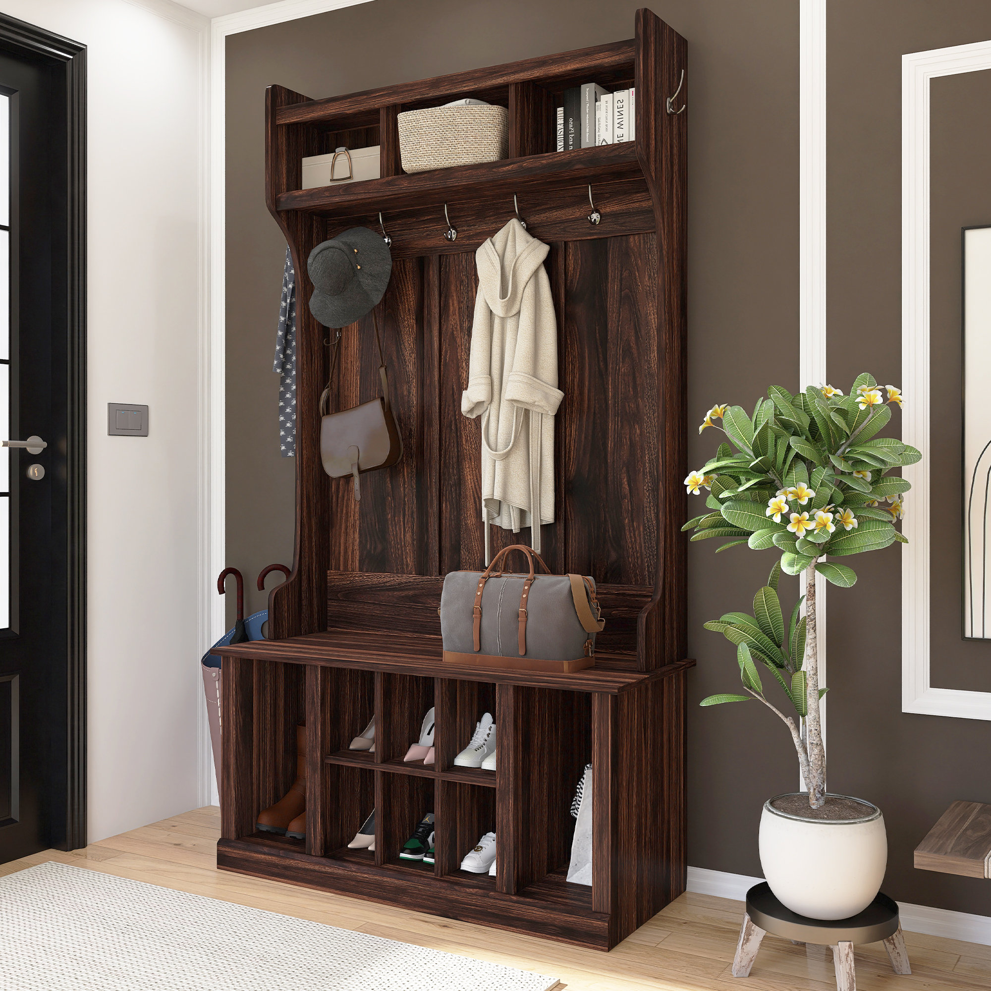 Lark Manor Multi-Functional Large Hall Tree - Wayfair Canada