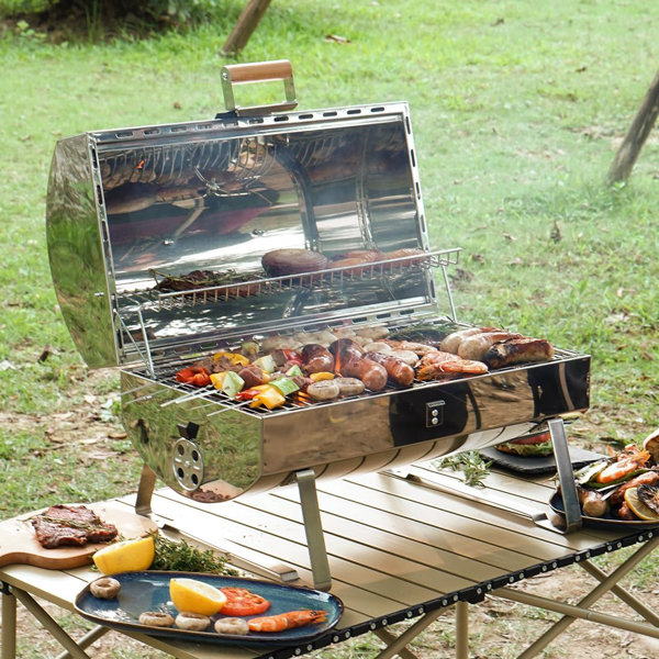 Tobran Portable Charcoal Grill 18 inch Barbecue Grill with Locking Lid ...