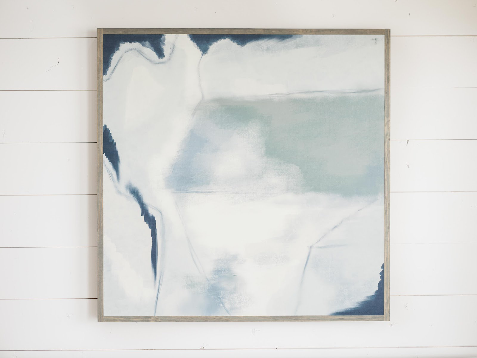 Orren Ellis Seaglass Abstract Wood Framed Wall Art Sign | Wayfair