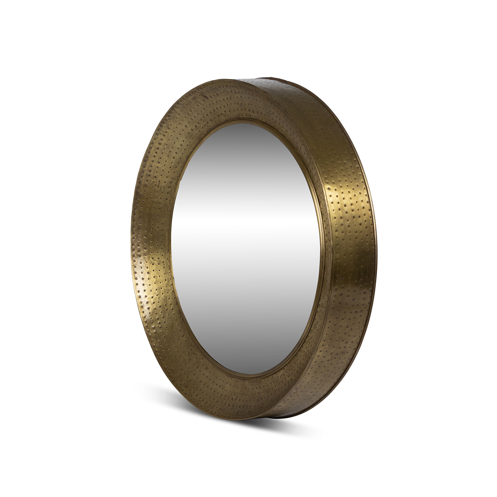 Park Hill Hammered Iron Brass Portal Mirror | Wayfair