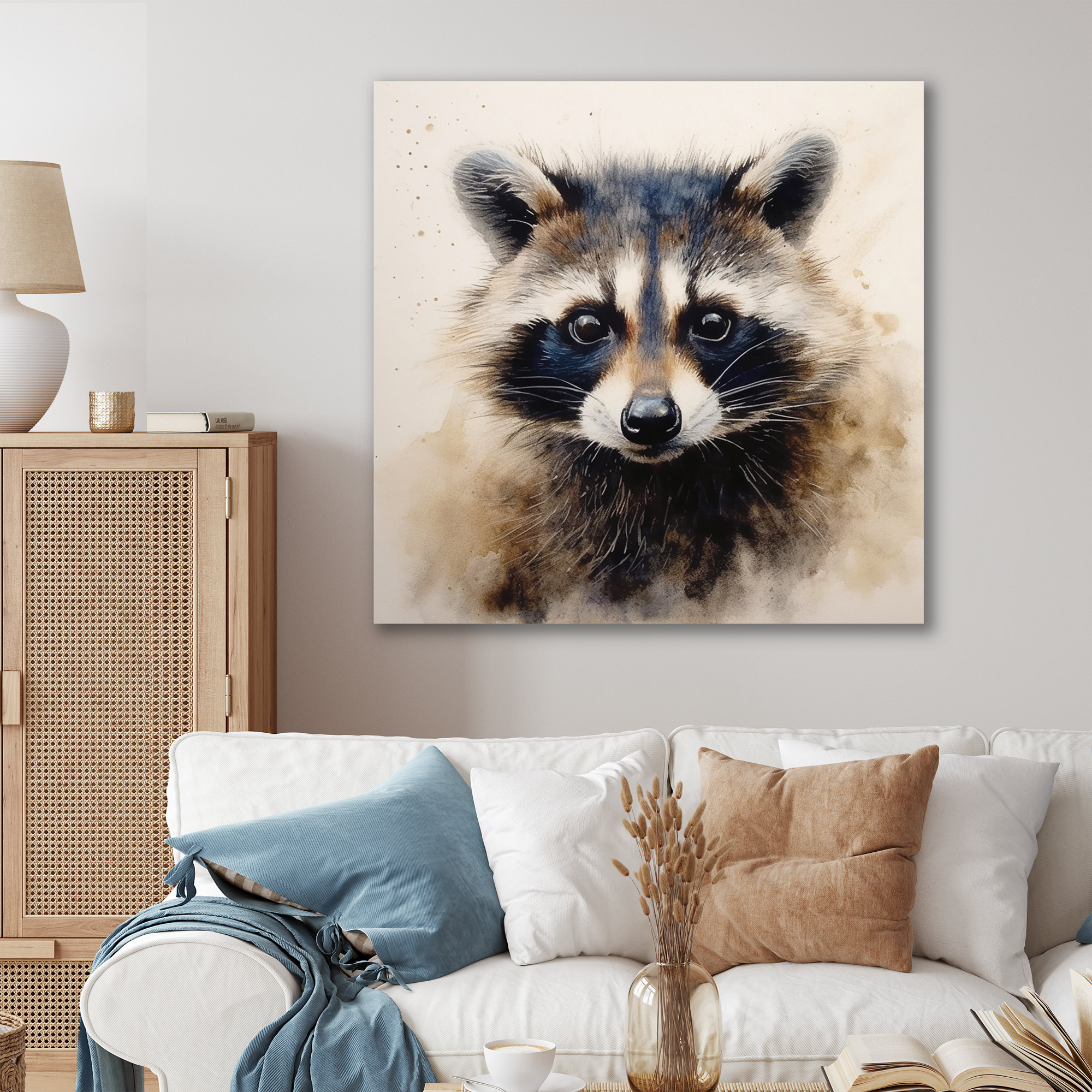 Millwood Pines Racoon Wanderer I - Animals Canvas Wall Art | Wayfair