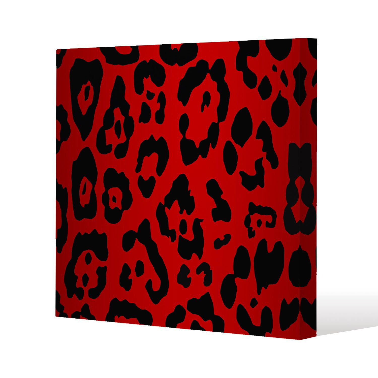 Metro Lane Leopard Print Slim Style Canvas Print 50x50cm , 15mm Slim ...