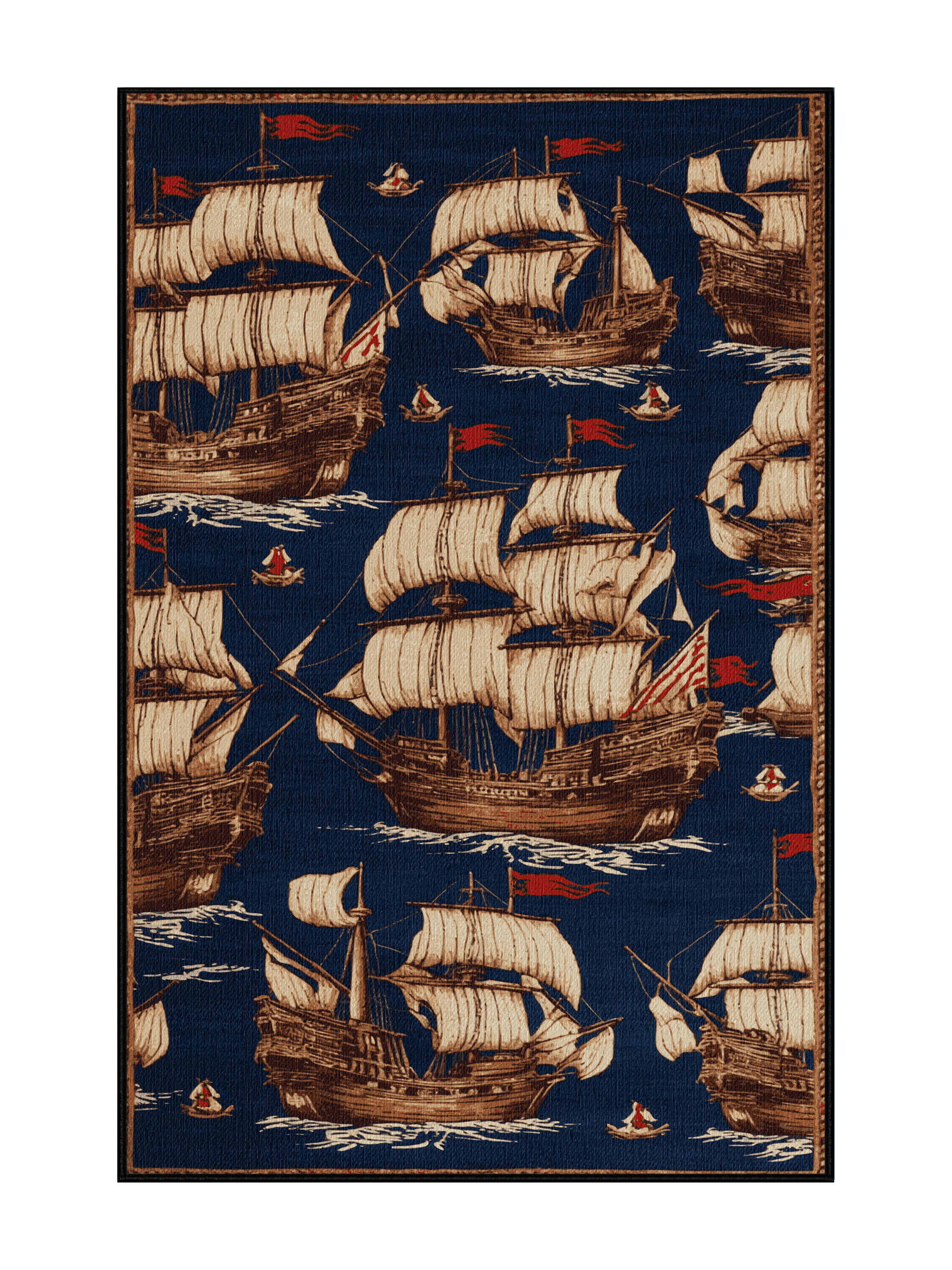 Longshore Tides Washable Pirate ships Nautical Area Rug | Wayfair
