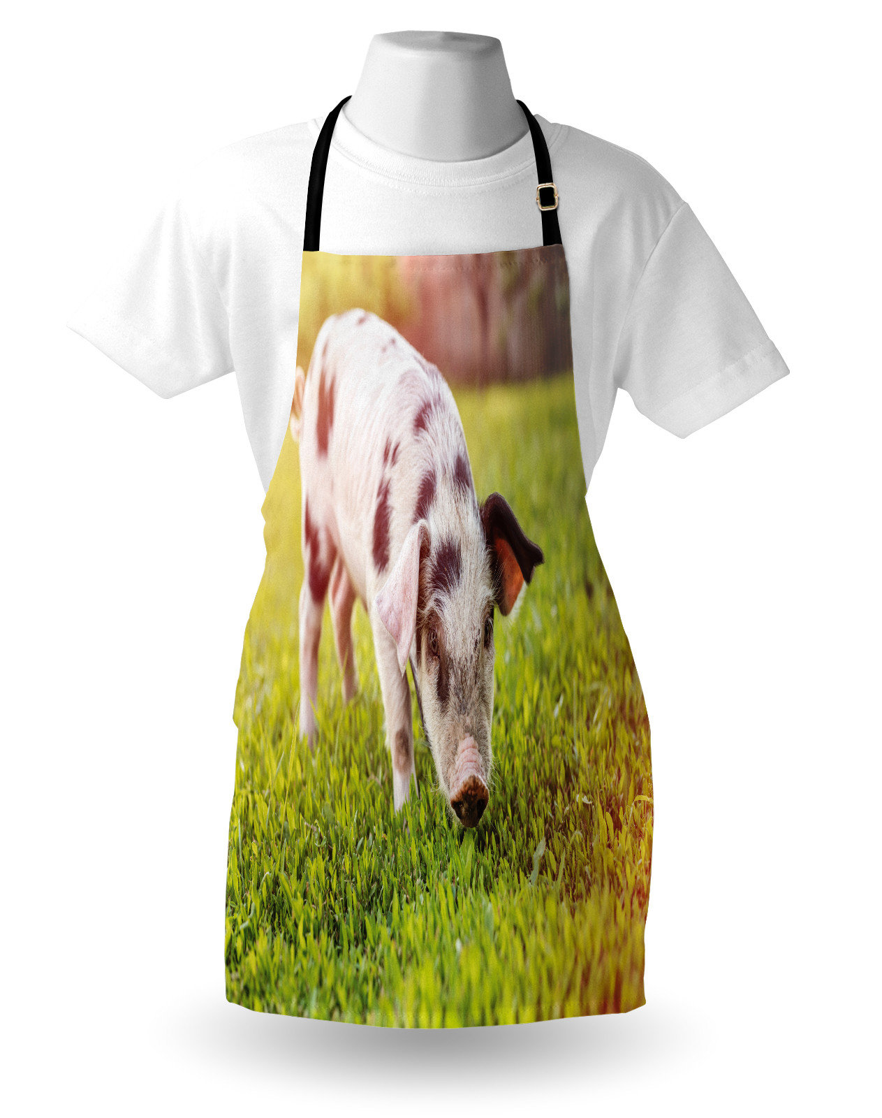 East Urban Home Farm Animal Apron Unisex Pig with Spots Adult Size ...