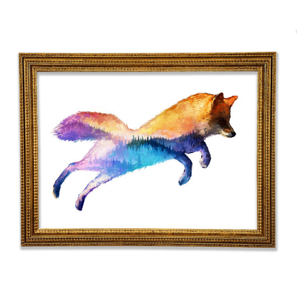 Union Rustic Fox Pounce - Single Picture Frame Print | Wayfair.co.uk