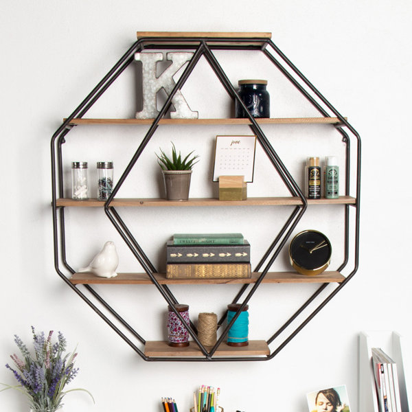 Mistana™ Colten 5 Shelf Octagon Wall Shelf & Reviews | Wayfair