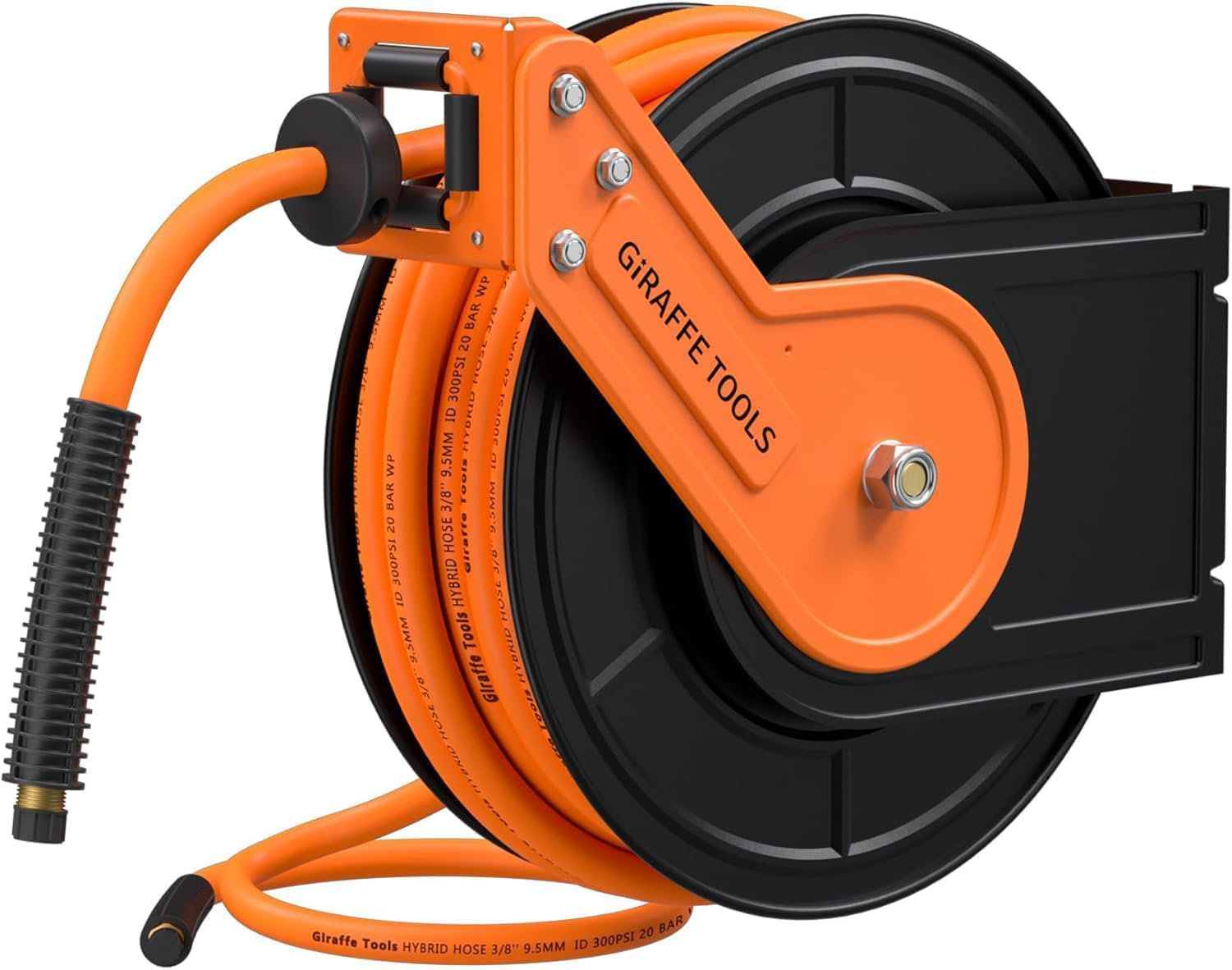 INKEDZ Tools TA15B Retractable Air Hose Reel Wall Mount 3/8" x 50 ft ...