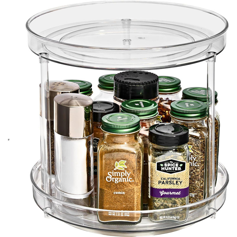 Sorbus 2 Tier 9" D Clear Acrylic Lazy Susan | Wayfair