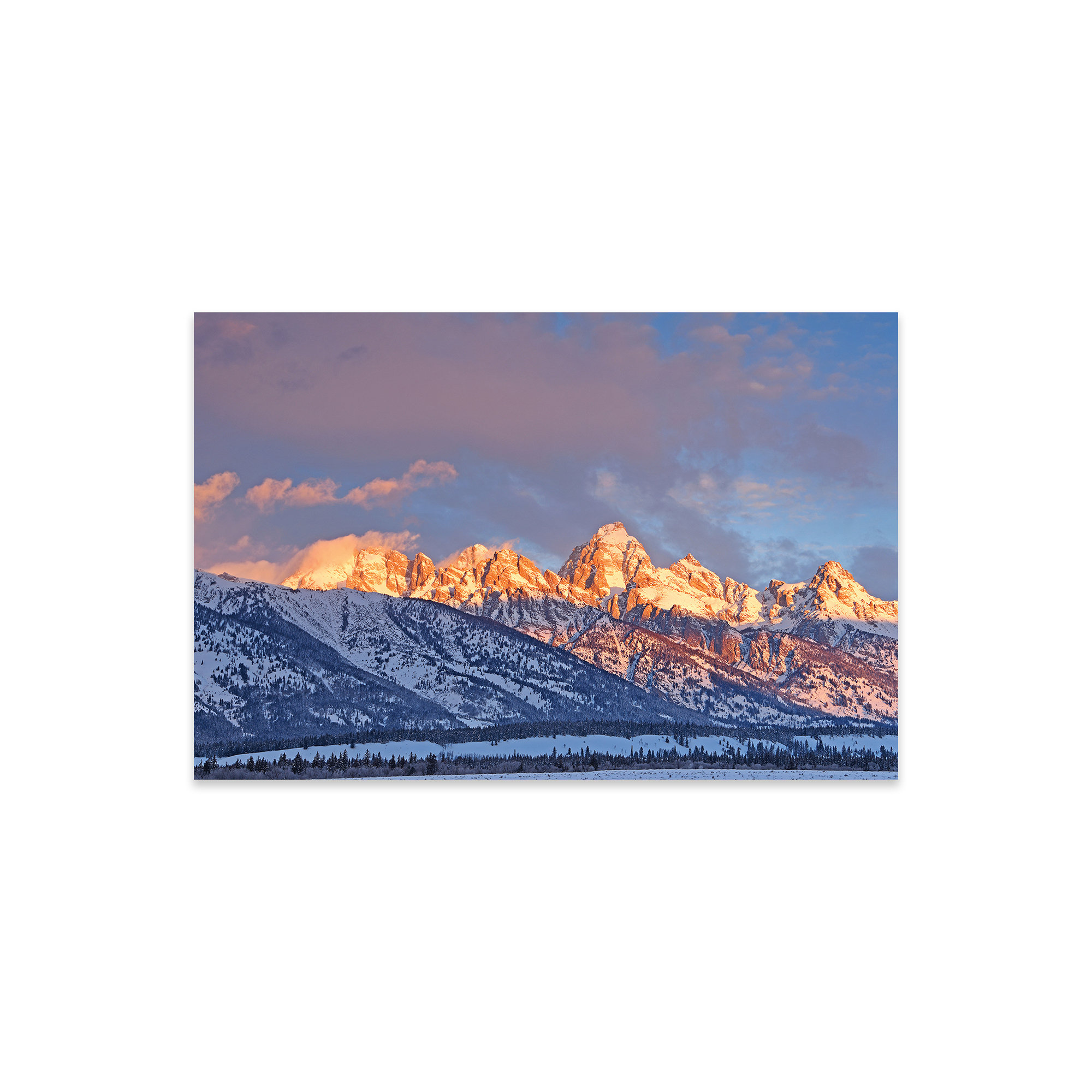 Millwood Pines Winter Sunrise On The Tetons On Plastic/Acrylic by Brian ...