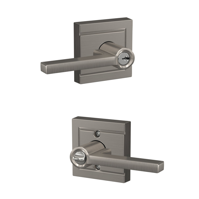 Schlage Latitude Keyed Entry Lever with Upland Trim & Reviews | Wayfair