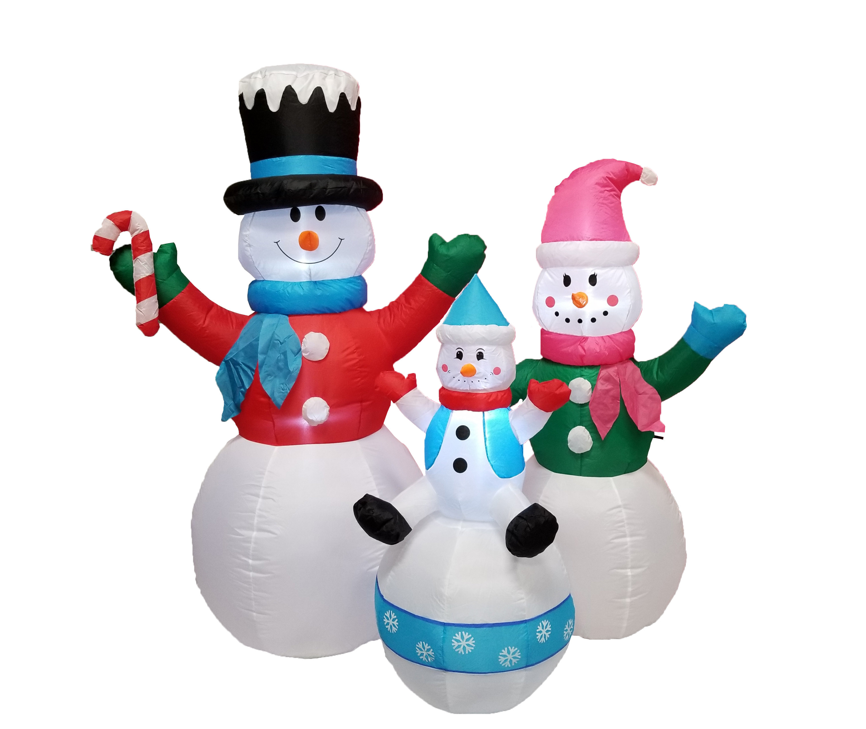 The Holiday Aisle® 6 Foot Tall Lighted Christmas Inflatable Happy ...