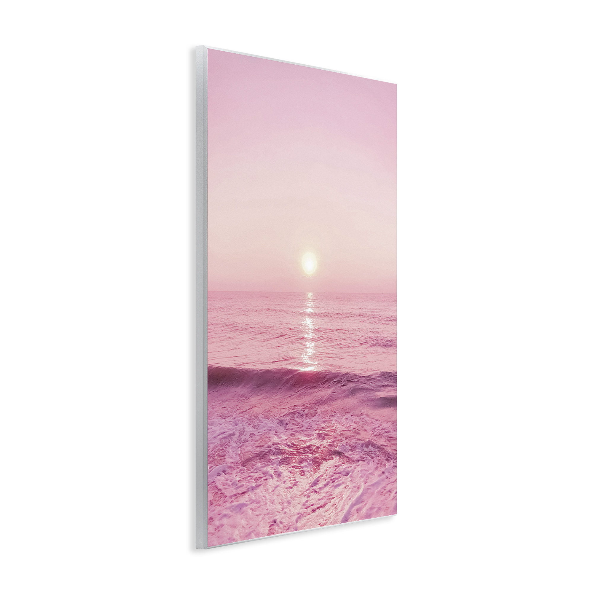 Ebern Designs Peachy Pink Sunset Wall Plaque Art by Nataly White | Wayfair