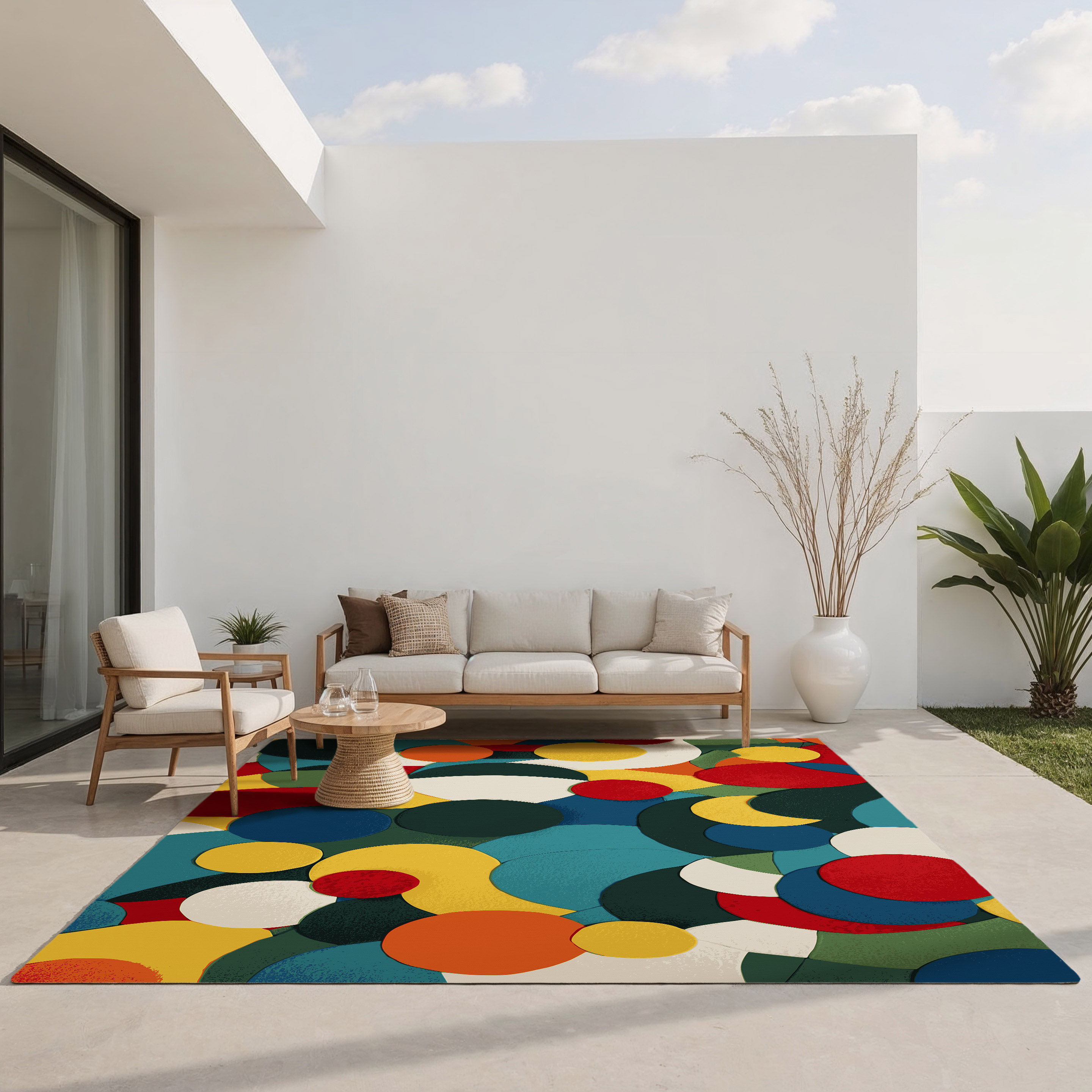 Wrought Studio™ Funky Sway Indoor And Outdoor Area Rug | Wayfair