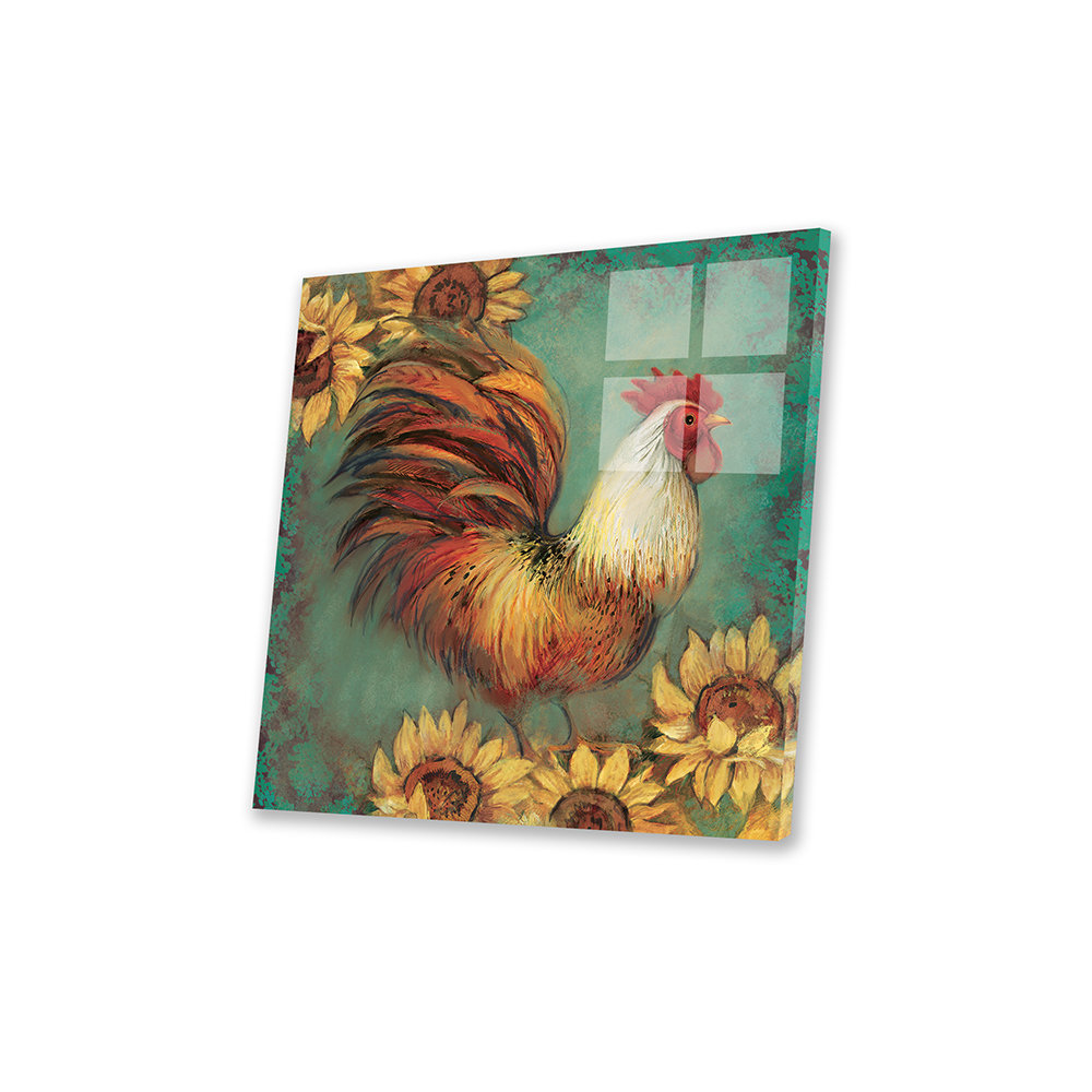 August Grove® Sunflower Rooster II On Plastic / Acrylic by Susan Winget ...