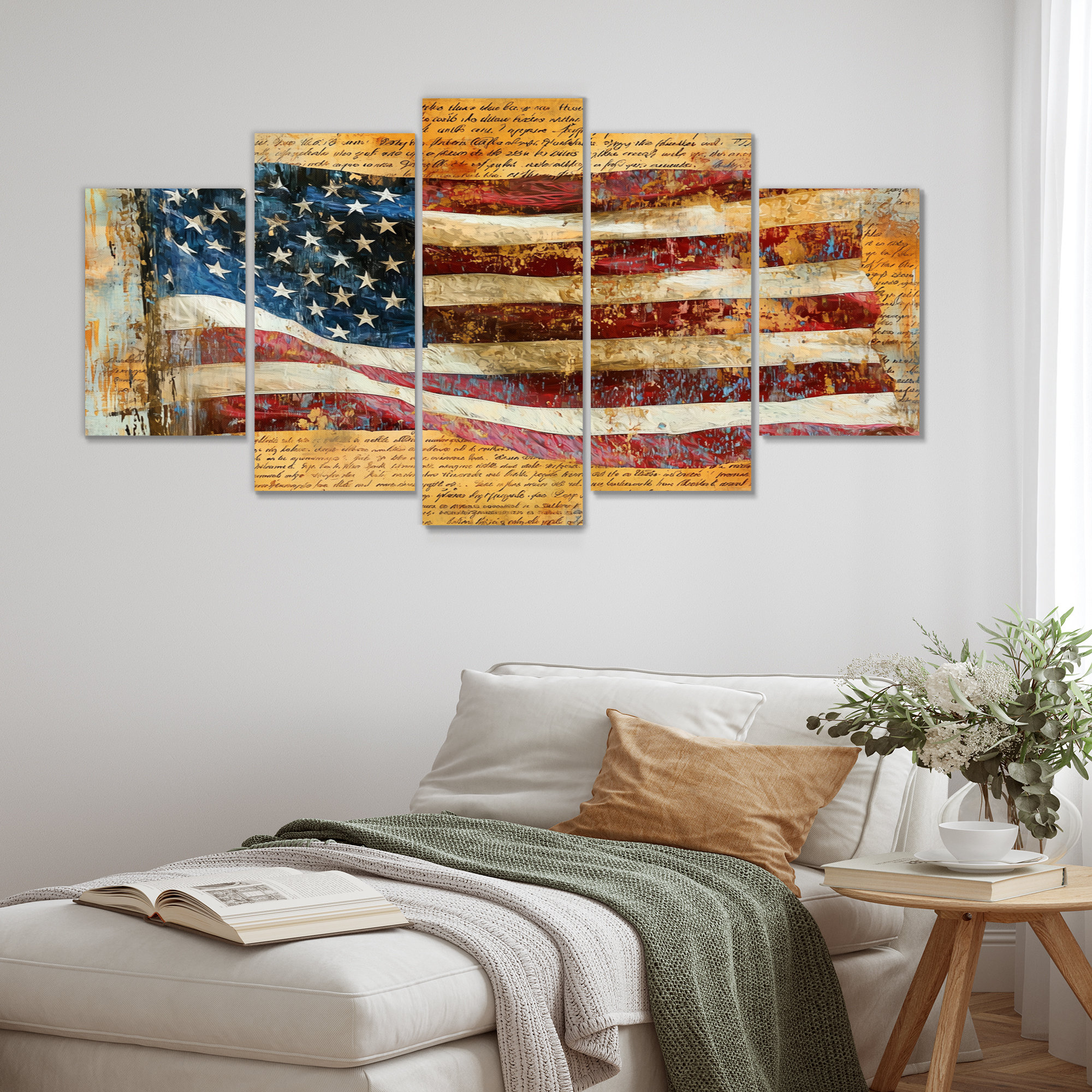 17 Stories Madeleine - USA Patriotist Wall Art - Modern Wall Art Canvas ...