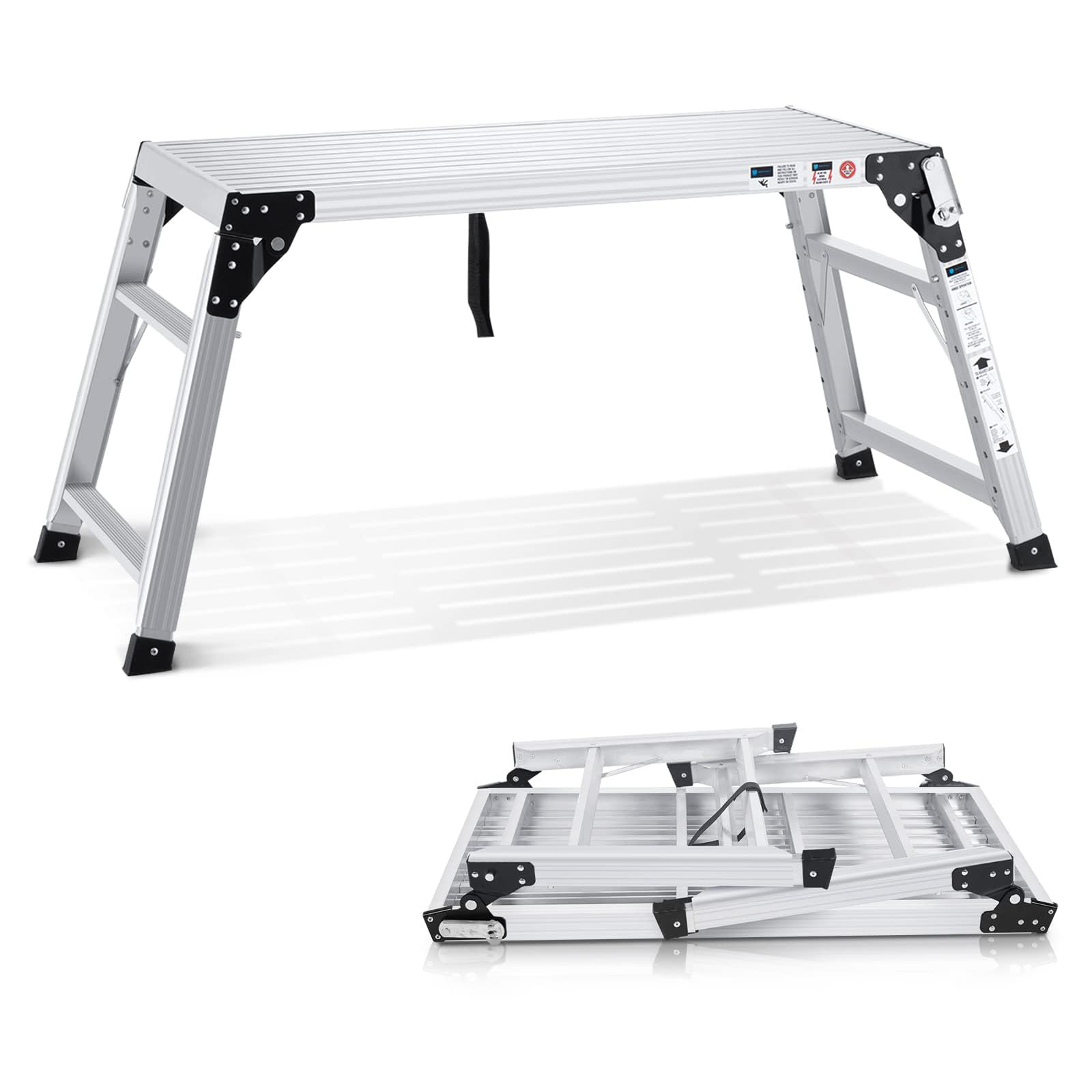 WFX Utility™ 4 - Step Metal Folding Extension Ladder | Wayfair