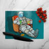 Andrew Lee loneliness in space. Pop art retro Designer Glass Chopping ...