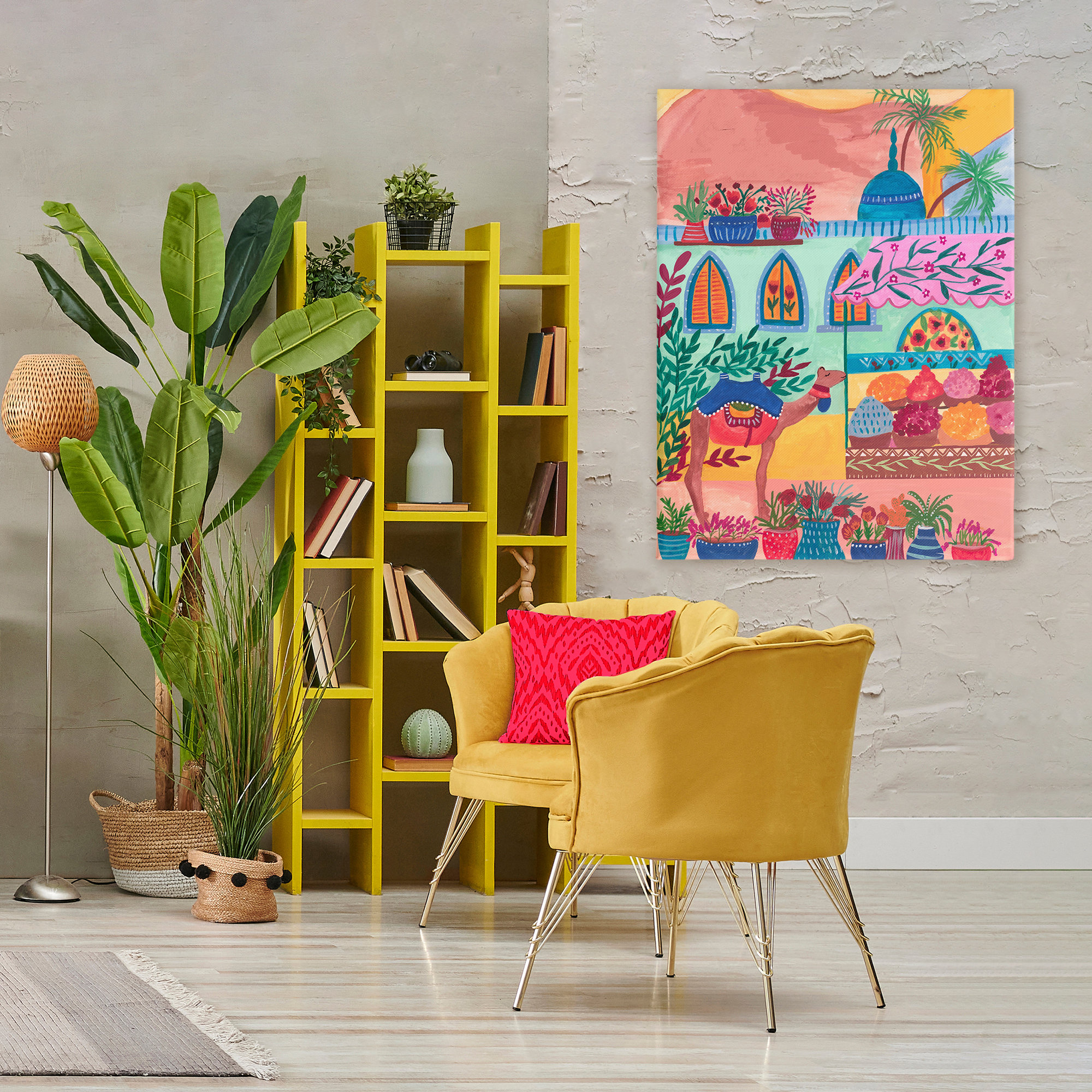 Ebern Designs Exotic Egypt Camel Canvas, design by Nabeela Rumi ...