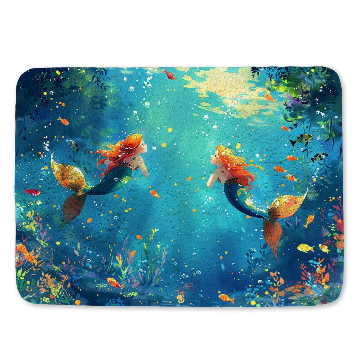 Union Rustic Mermaids Bath Mat Fantasy Bathroom Decor Aquatic - Wayfair ...