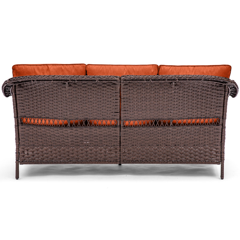 Buenhomino Outdoor 3-Seater Patio Wicker Sofa | Wayfair