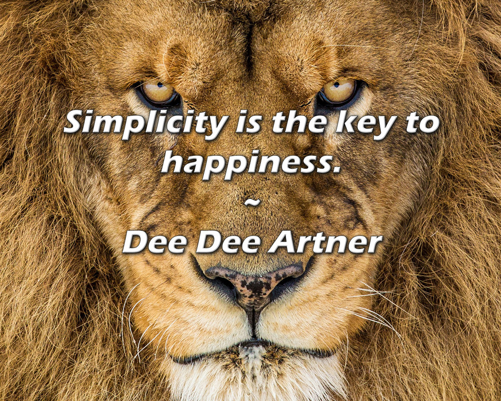 Trinx Dee Dee Artner Quote: Simplicity is the key to happiness. | Wayfair