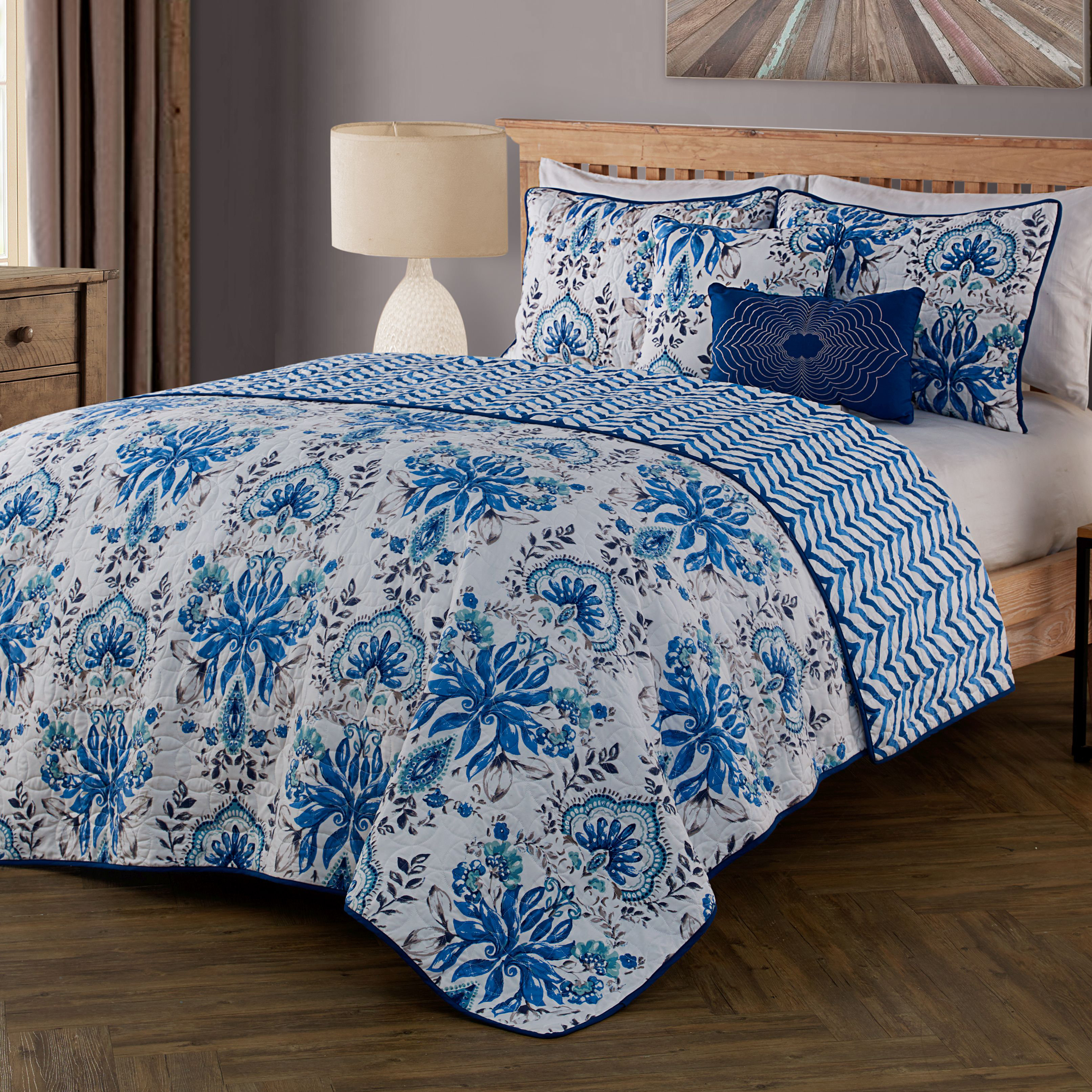 Avondale Manor Tabitha 5 Piece Reversible Quilt Set & Reviews | Wayfair