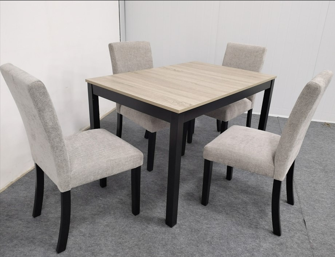 Lark Manor Luise Light Grey Upholstered Dining Room Set - Wayfair Canada
