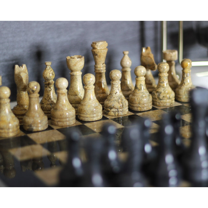 Marble Cultures Handmade Stone Chess Game Set | Wayfair