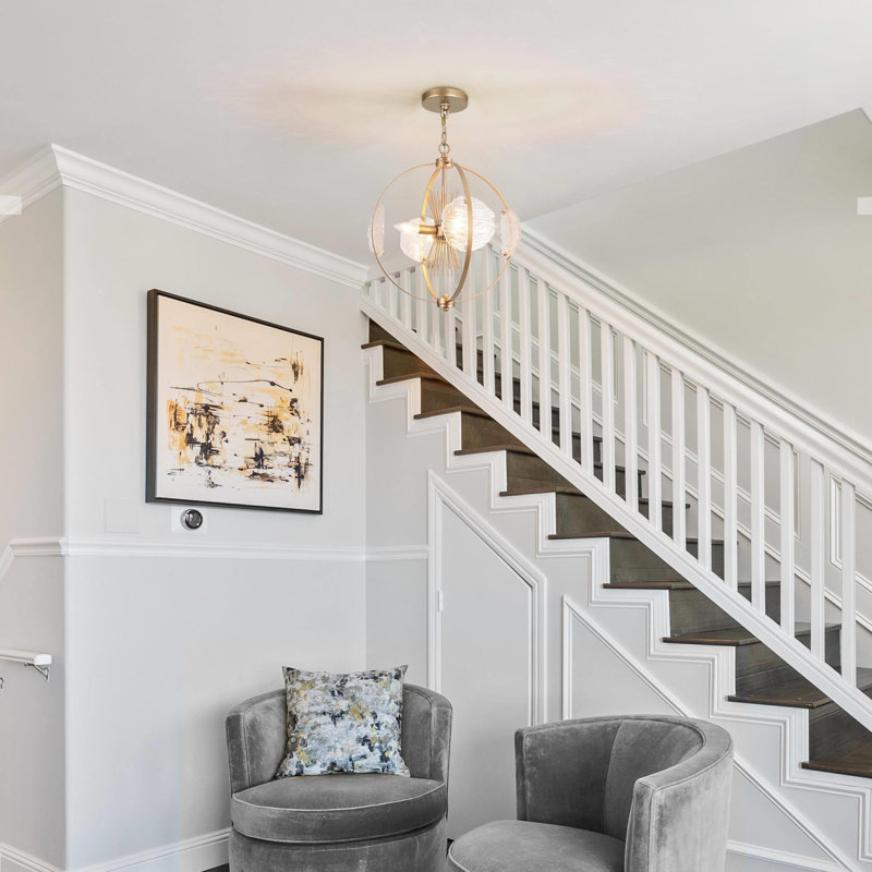 Everly Quinn Jasrah 4 - Light Unique Globe Chandelier & Reviews | Wayfair