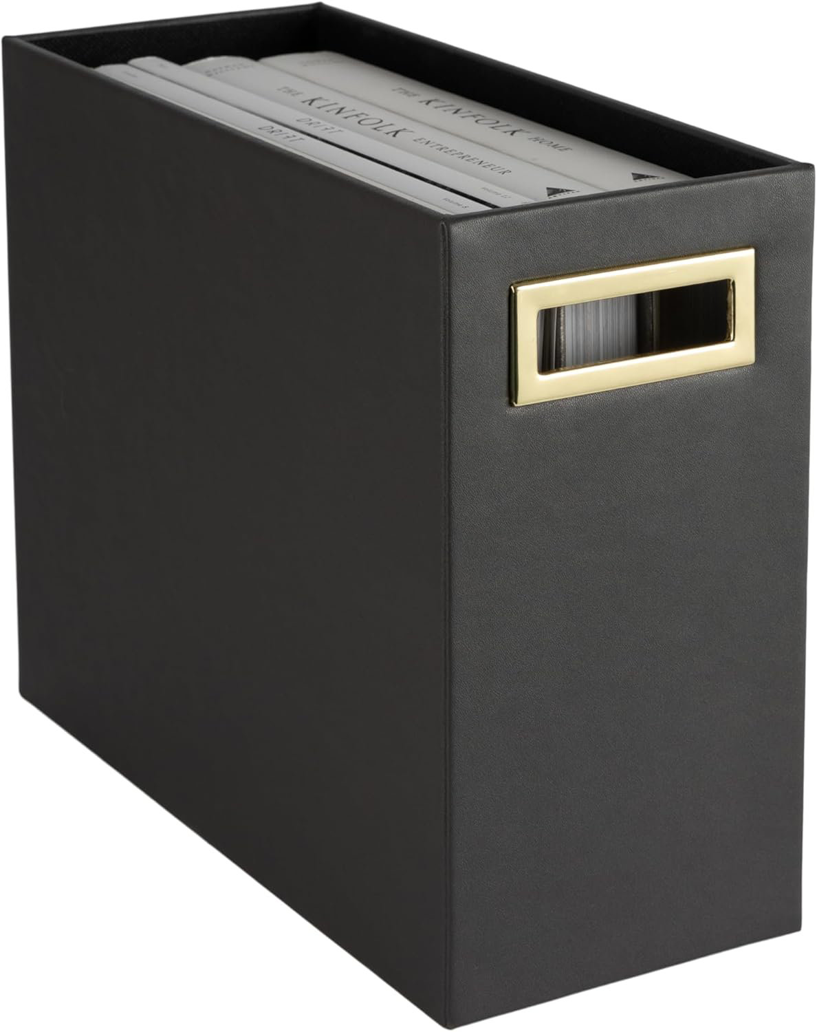 GO APPLIANCE CENTRAL, LLC Magazine Basket,Grey Leather Bathroom ...