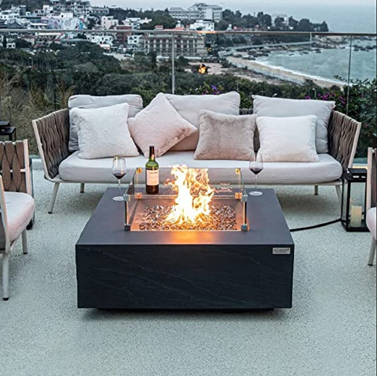 Elementi Capertree 40" Liquid Sandstone Fire Table - Wayfair Canada