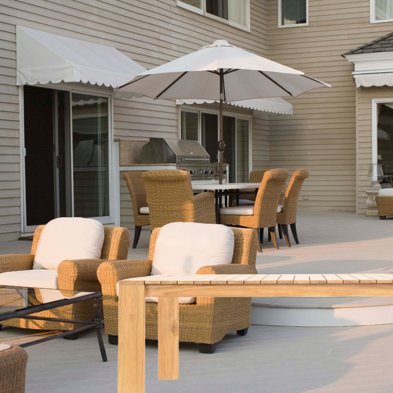 Bali Teak Collective DOHA / UBUD Teak Dining Table 8′ | Wayfair