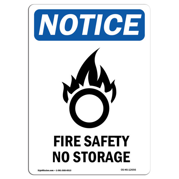 SignMission Fire Safety No Storage Sign - Wayfair Canada