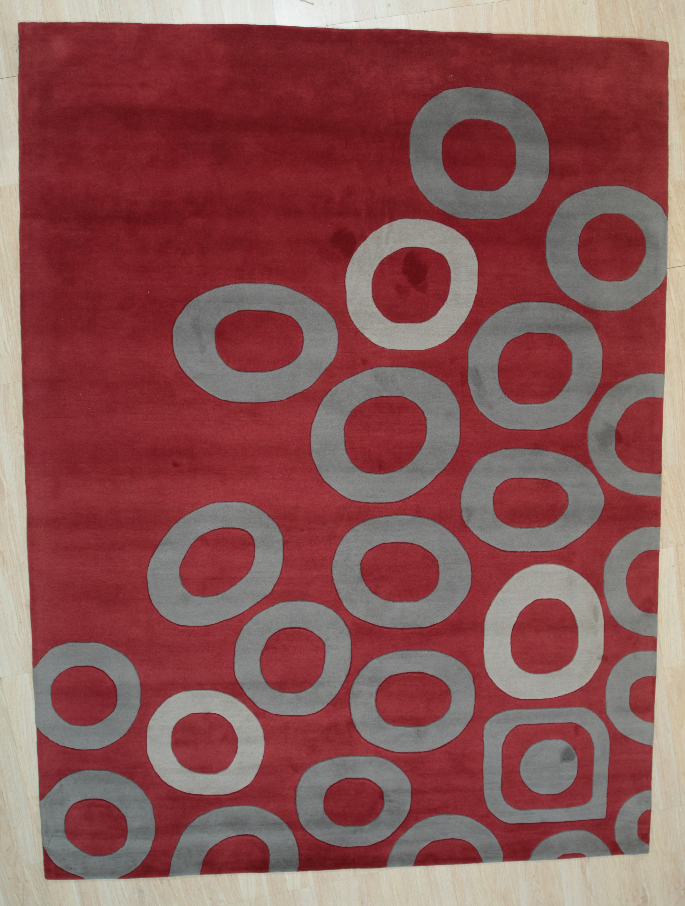 Latitude Run® Willow Lila Red Hand Tufted Wool Rug | Wayfair