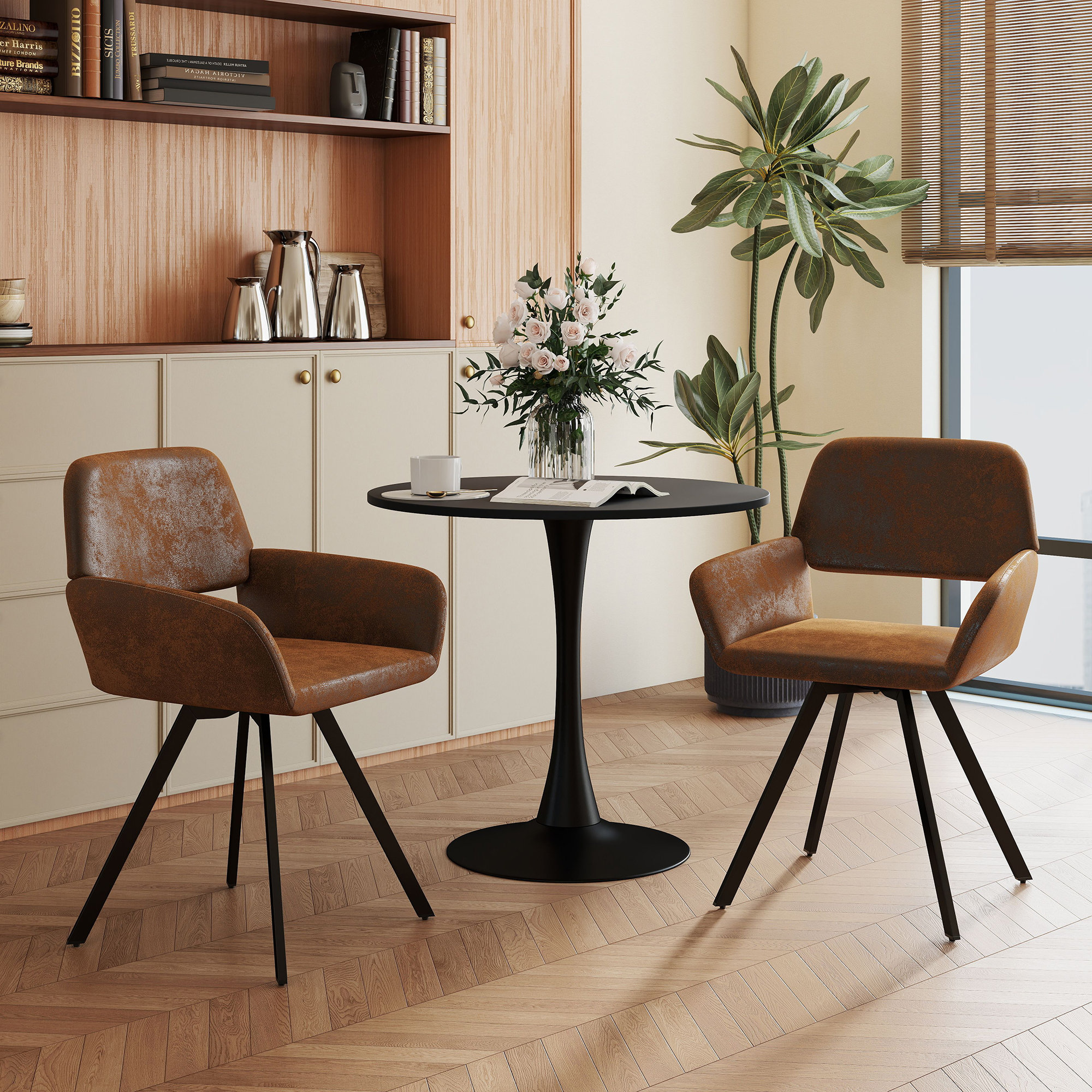 Wrought Studio™ Karahalios Napalis 3-Piece Small Space Dining Set â ...