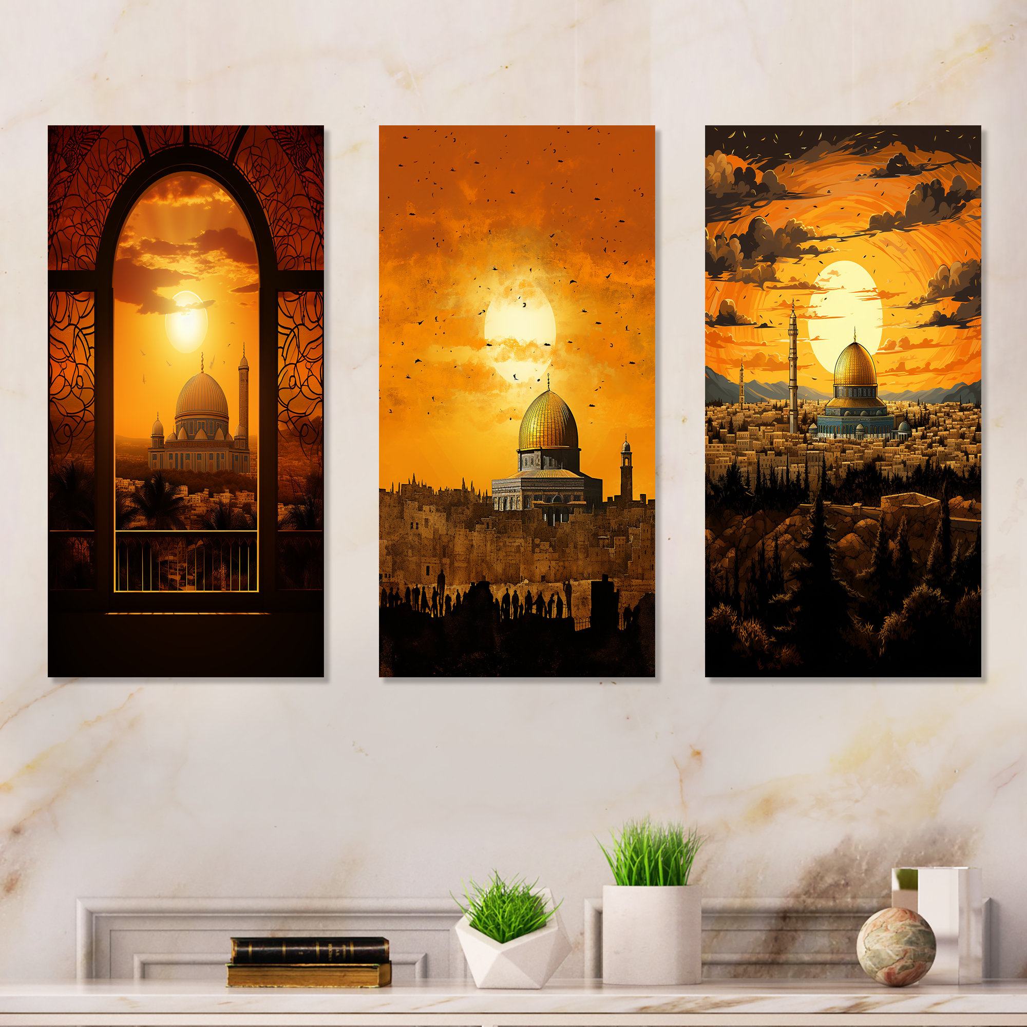 Winston Porter Judaism Synagogues Sunset Sanctuary - Judaism Canvas Art ...