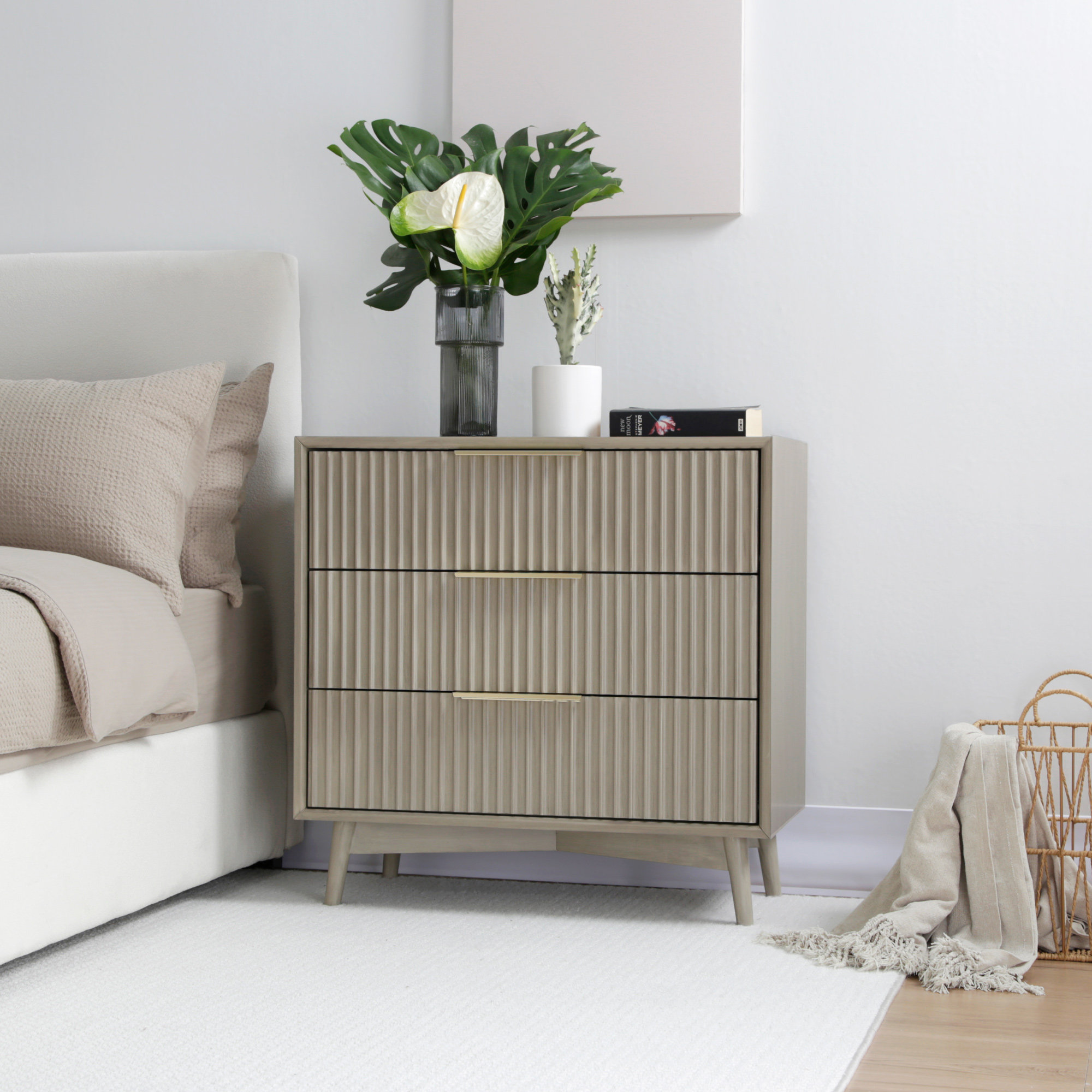 George Oliver Monza - 3 Drawer Chest With Fluted Front | Wayfair.co.uk