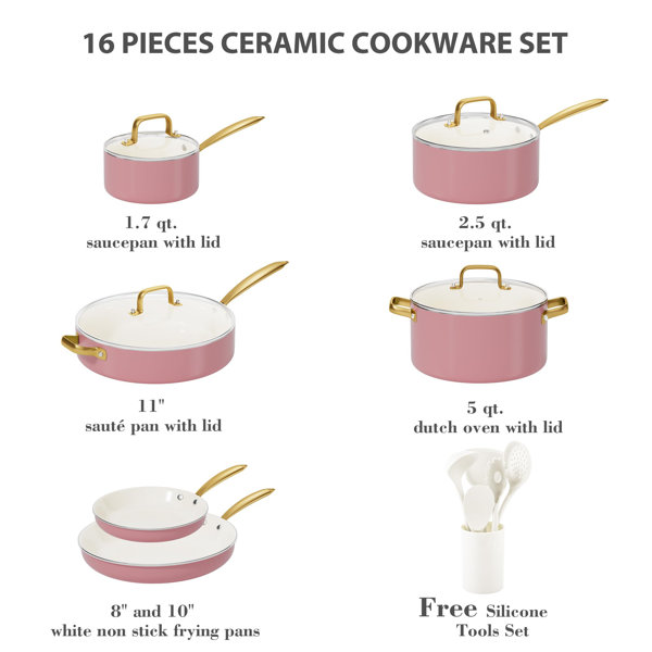 MARLIN MANUFACTURING COMPANY, INCORPORATED Ceramic Pots And Pans Set ...