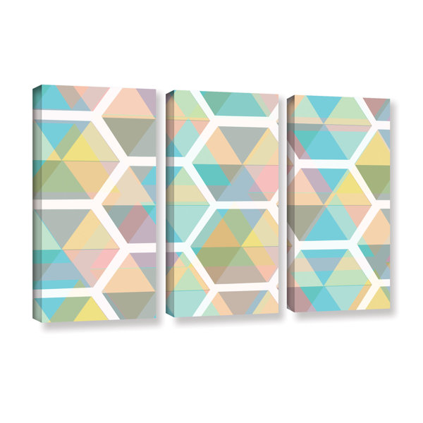 George Oliver Hive 3 Piece Graphic Art on Wrapped Canvas Set - Wayfair ...