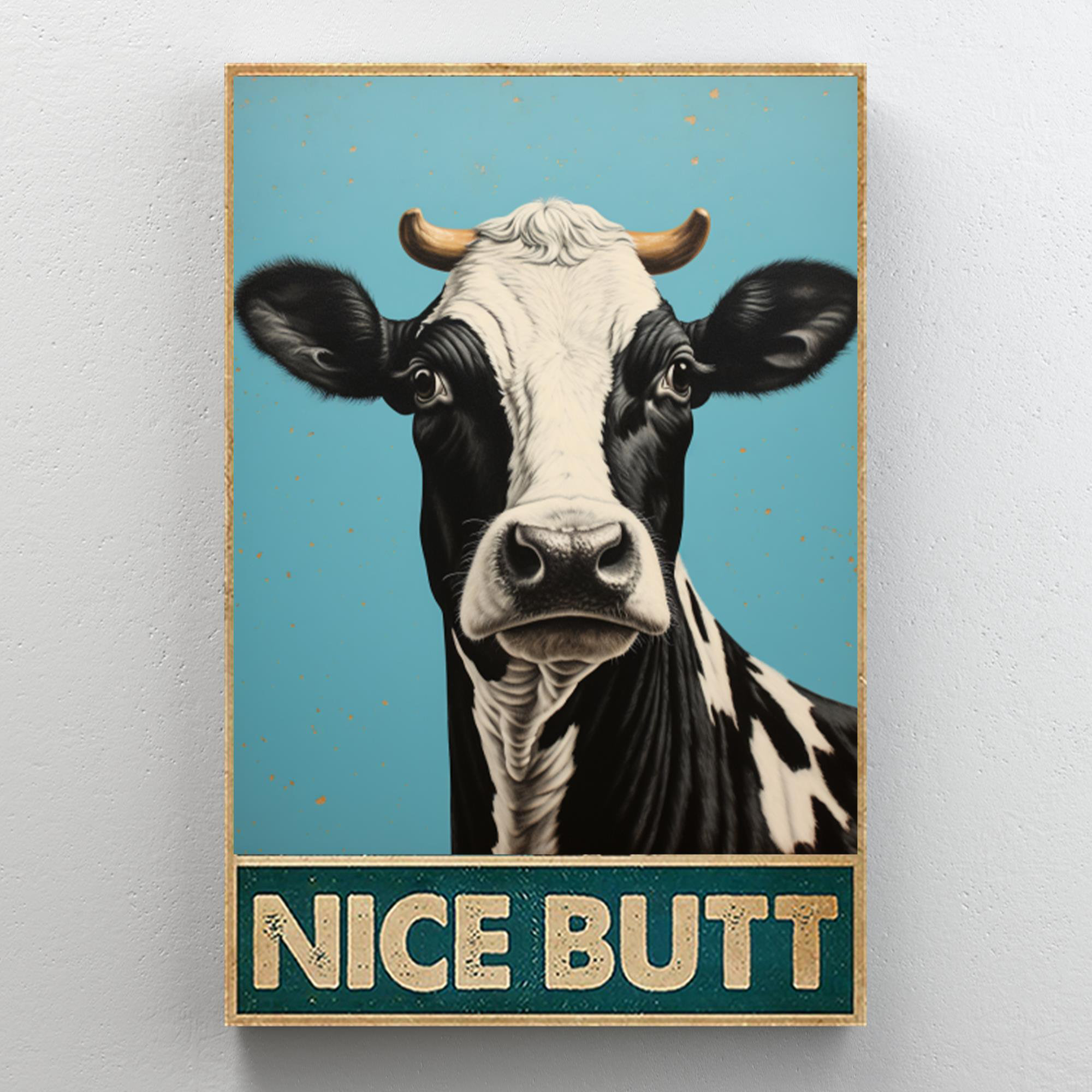 Trinx Cow Nice Butt On Canvas Graphic Art | Wayfair