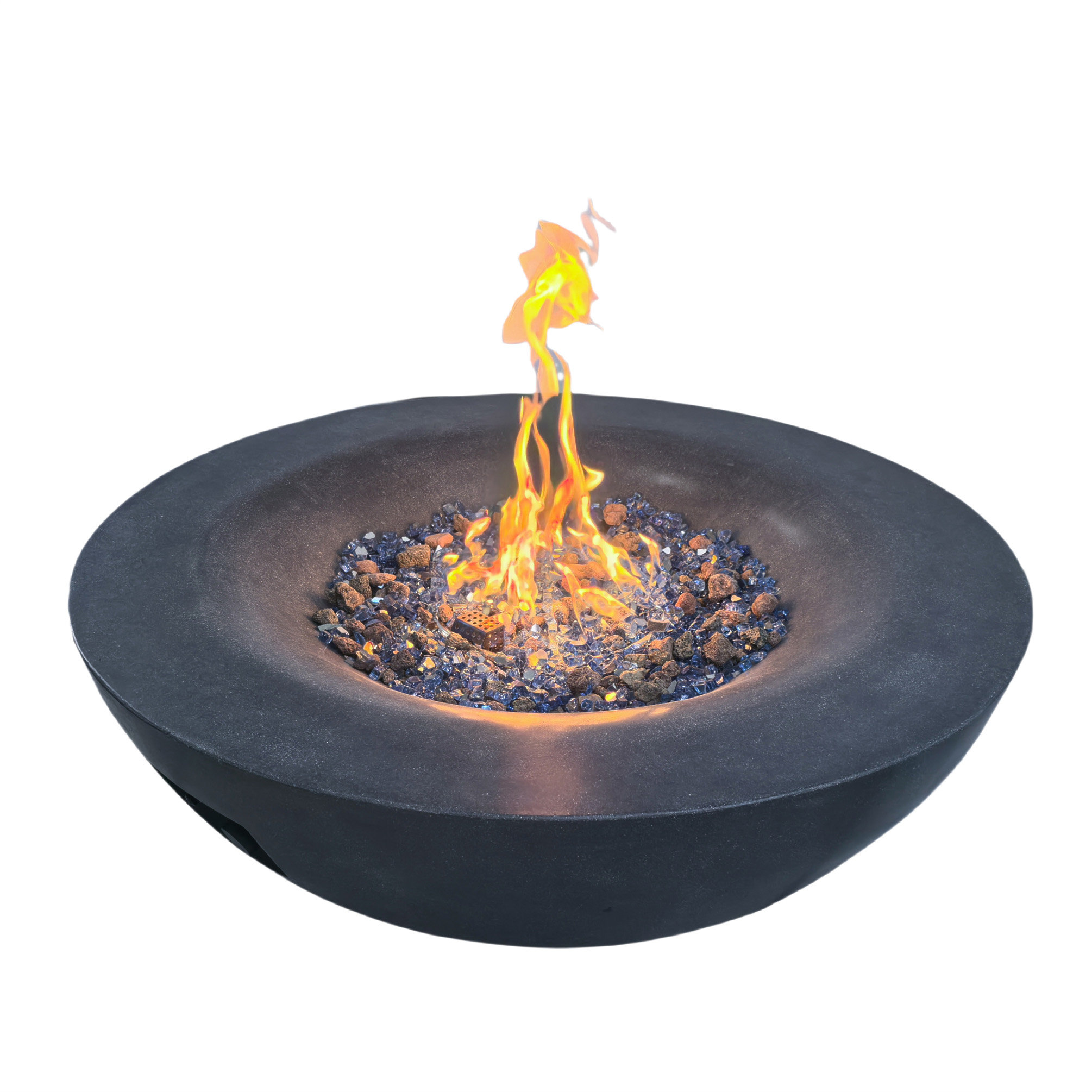 Latitude Run® 42 Inch Outdoor Concrete Propane Gas Fire Pit Bowl | Wayfair