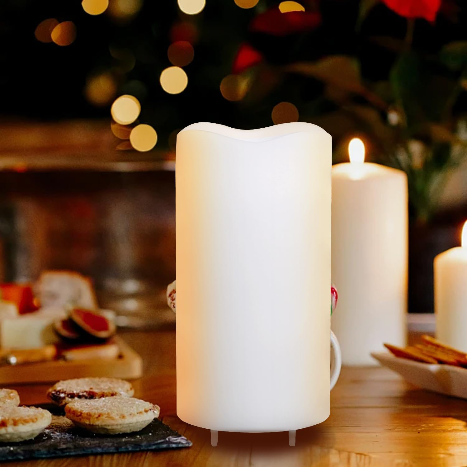 The Holiday Aisle® Flameless Candles Snowflake Projector Lights | Wayfair