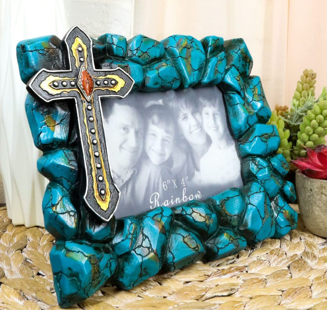 Wildon Home® Rustic Western Crackled Turquoise Rock Stones With Vintage ...