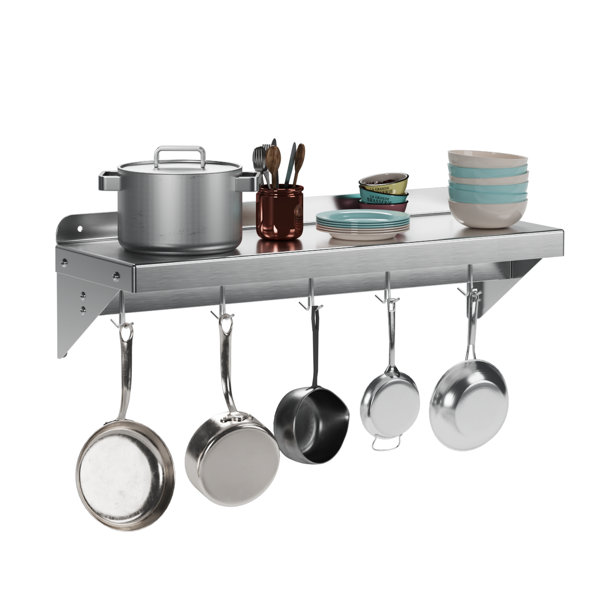 Prep & Savour Clo Stainless Steel Ceiling Mounted Rack | Wayfair