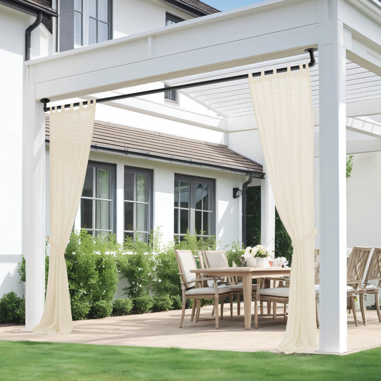 Trent Austin Design® Minnick Black Adjustable Industrial Pipe Curtain ...