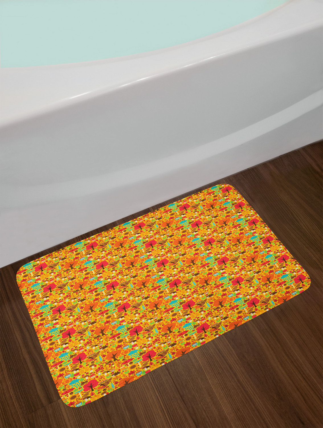 East Urban Home Forest Rabbit Bath Rug | Wayfair