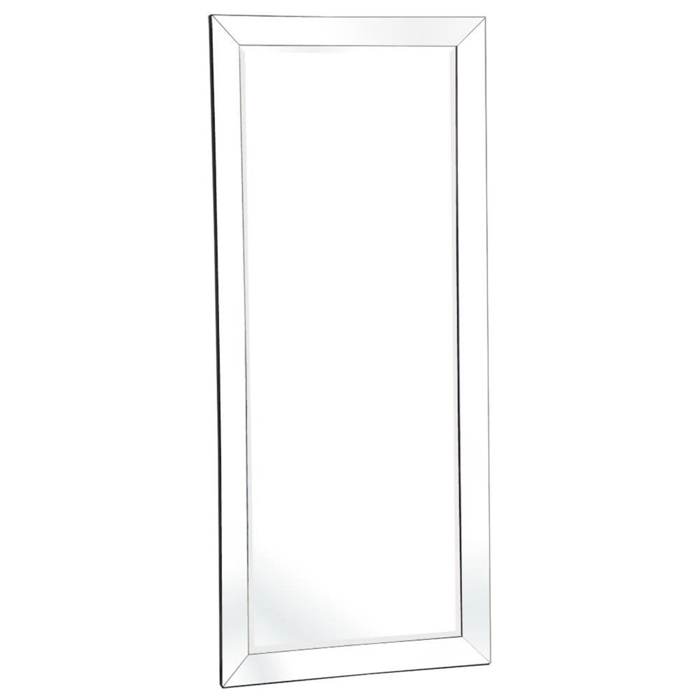 Mercer41 Laux Mirrored Bevel Frame Full Length Beveled Mirror Rectangle ...