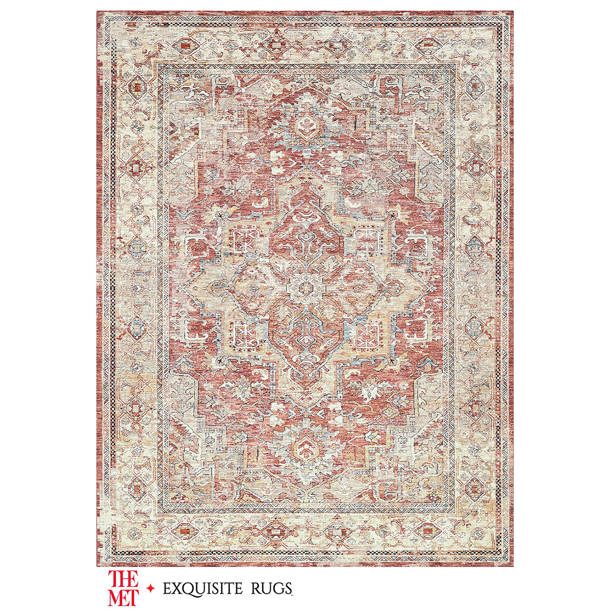 Exquisite Rugs The Met x Exquisite Rugs Antique Loom Blue/Beige Area ...